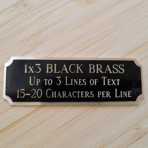 1x3 Custom Engraved Brass Name Plate/plaque Award - Etsy
