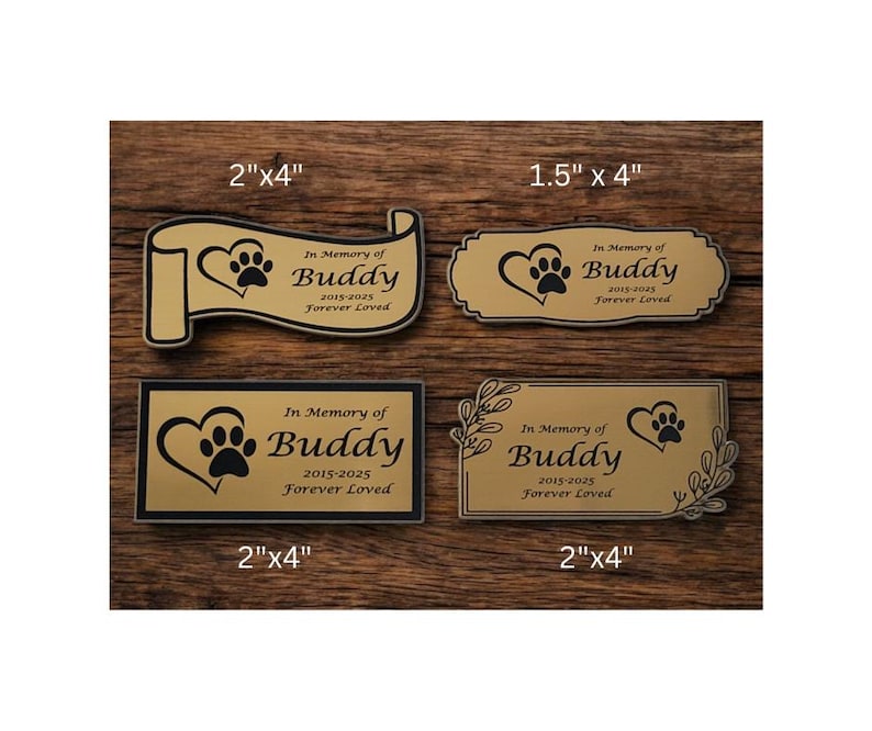 Personalized Pet Memorial Plaques, Paw Pet Engraved Plates, Memory ...