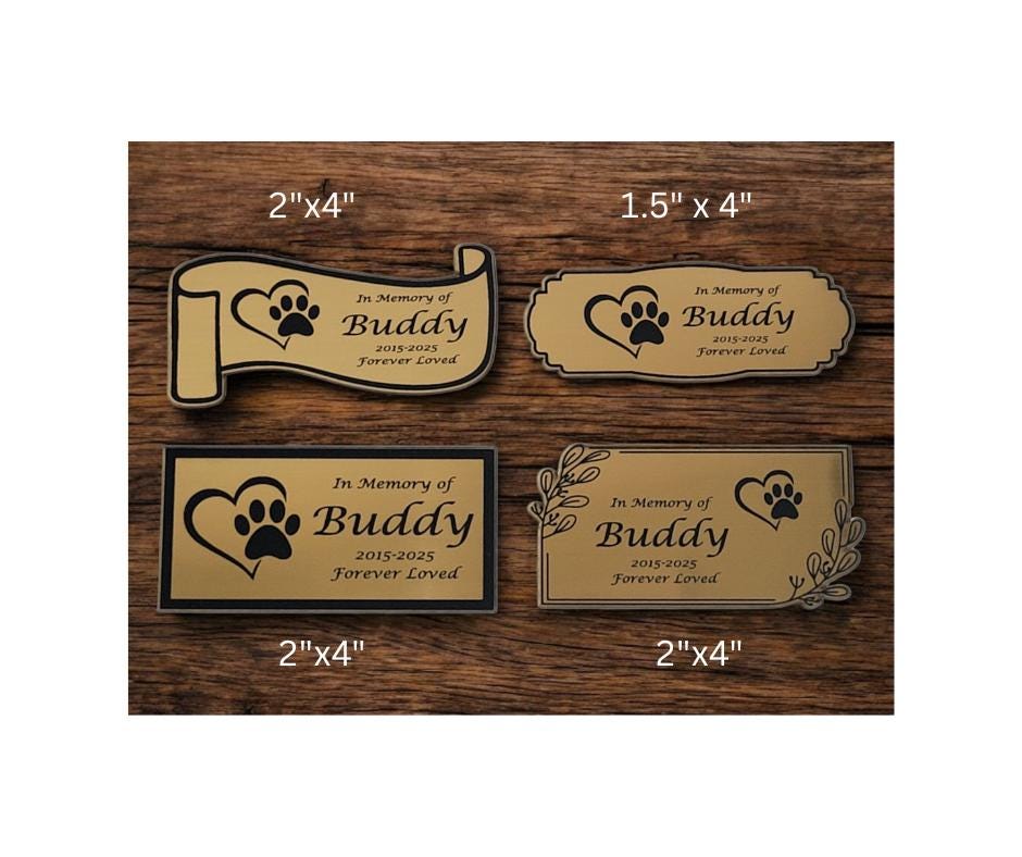 Personalized Pet Memorial Plaques, Paw Pet Engraved Plates, Memory ...