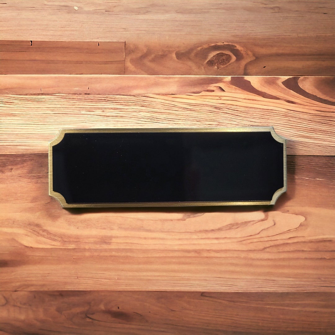 BLANK 1"x3" Rectangle Double-plate Black Brass Metal Laser Blanks ...