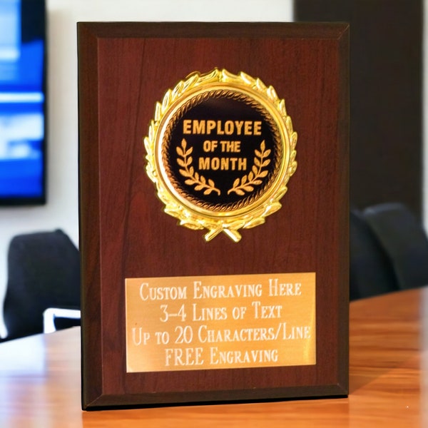 Employee of the Month Plaque - Etsy