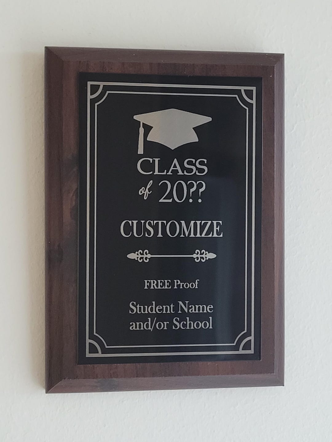 Personalized Graduation Award Plaque Gift Keepsake 4x6 Trophy FREE ...