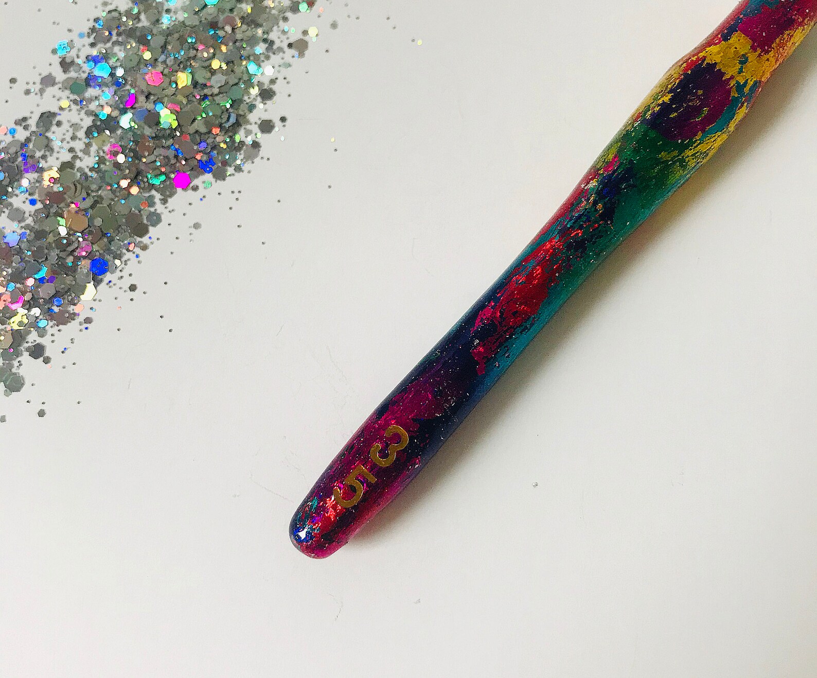 Crochet Hook Rainbow Crochet Hook Foil Effect Crochet Hook - Etsy UK