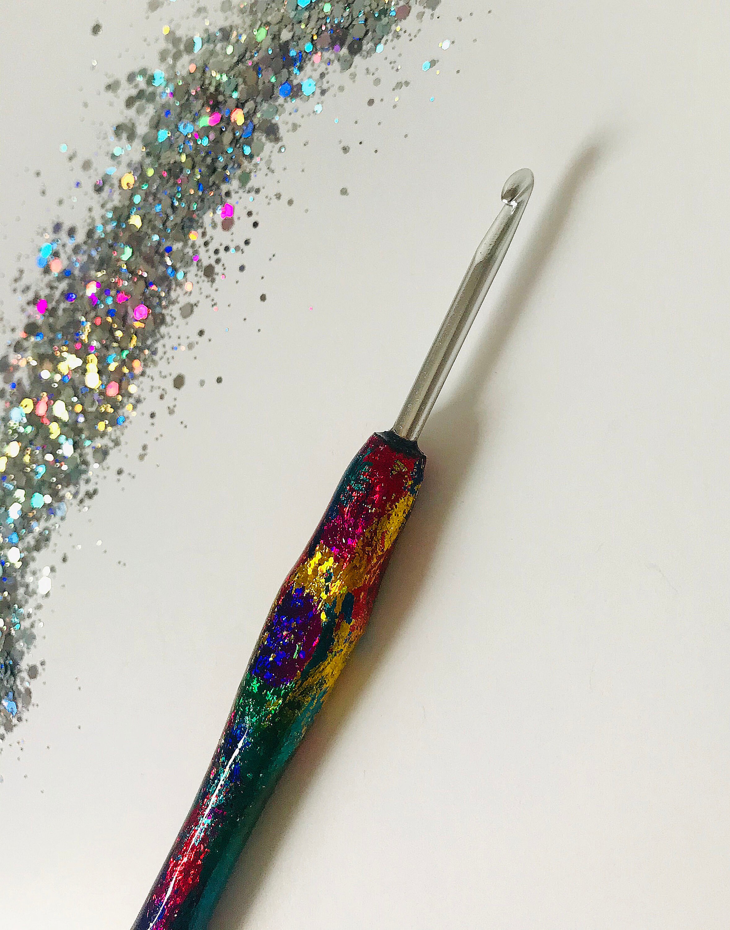 Crochet Hook Rainbow Crochet Hook Foil Effect Crochet Hook | Etsy UK