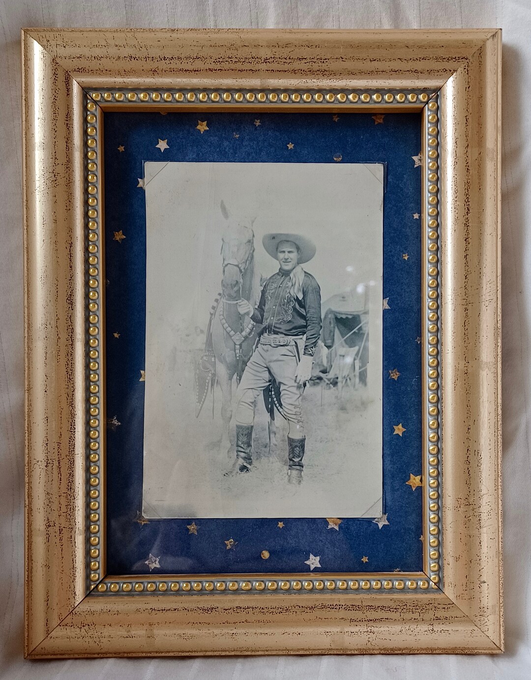 REAL PHOTO Buffalo Bills Wild West Show Ken Maynard & Tarzan Framed - Etsy