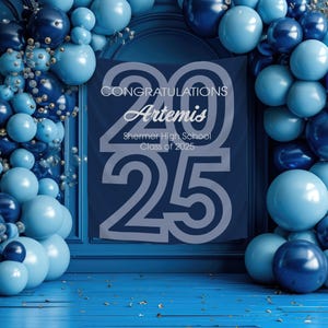 Personalized Graduation Party Backdrop - Class of 2025 | Customizable ...