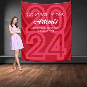 Personalized Graduation Party Backdrop - Class of 2025 | Customizable ...