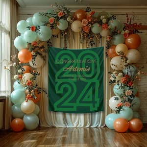 Personalized Graduation Party Backdrop - Class of 2025 | Customizable ...