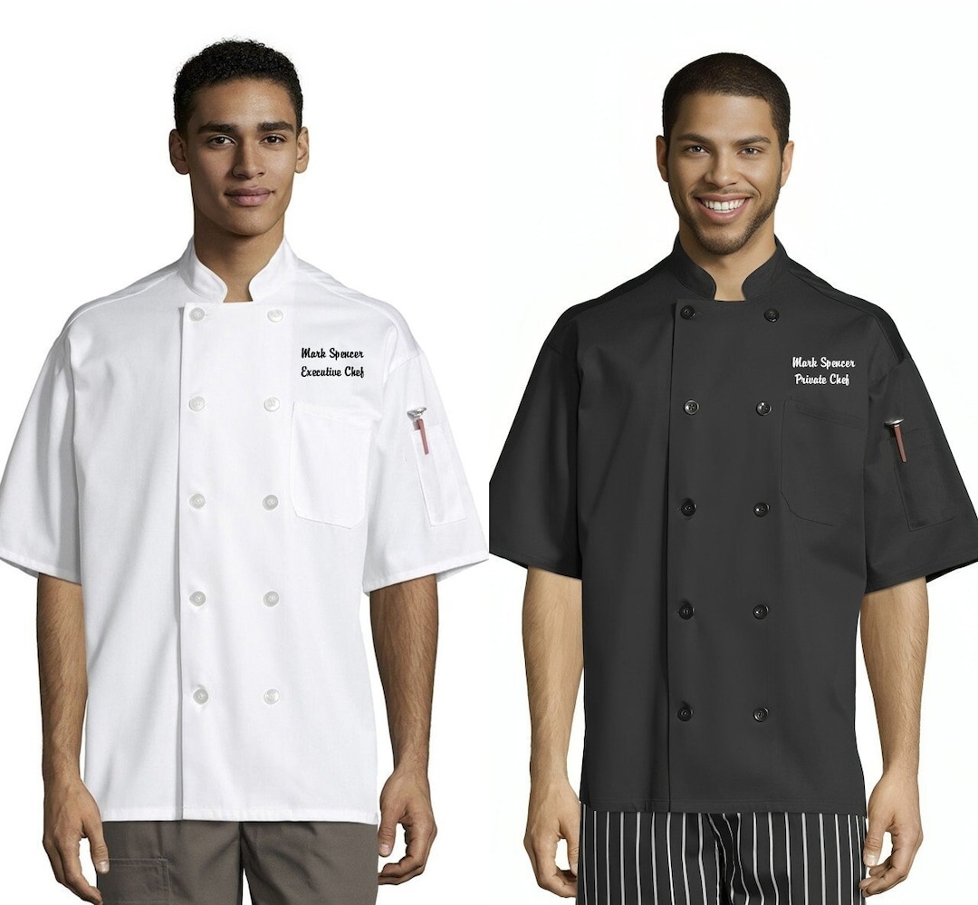 Custom Embroidered Chef Coat, Monogrammed Chef Coat, Custom Embroidery ...