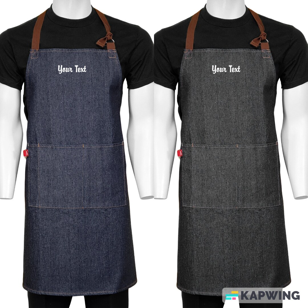 Personalized Apron Men, Custom Embroidered Apron, Canvas Apron With ...