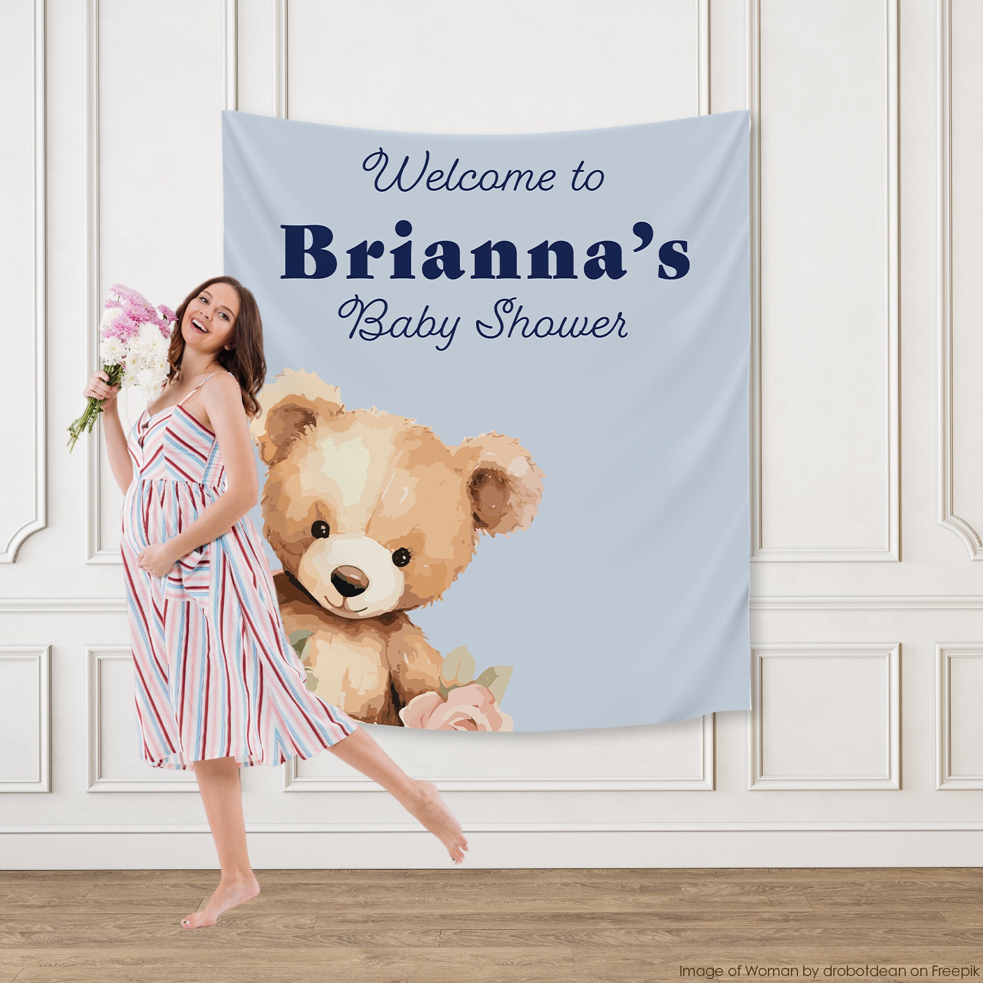 Beary First Birthday Party Customizable Banner Beary 1st Birthday Boy ...