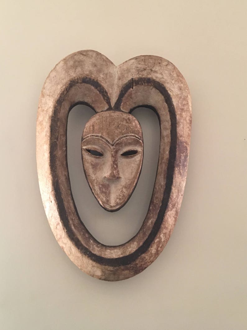 Kwele Maask. Ekuk Mask. Anthropomorphic mask. Congo Mask. | Etsy