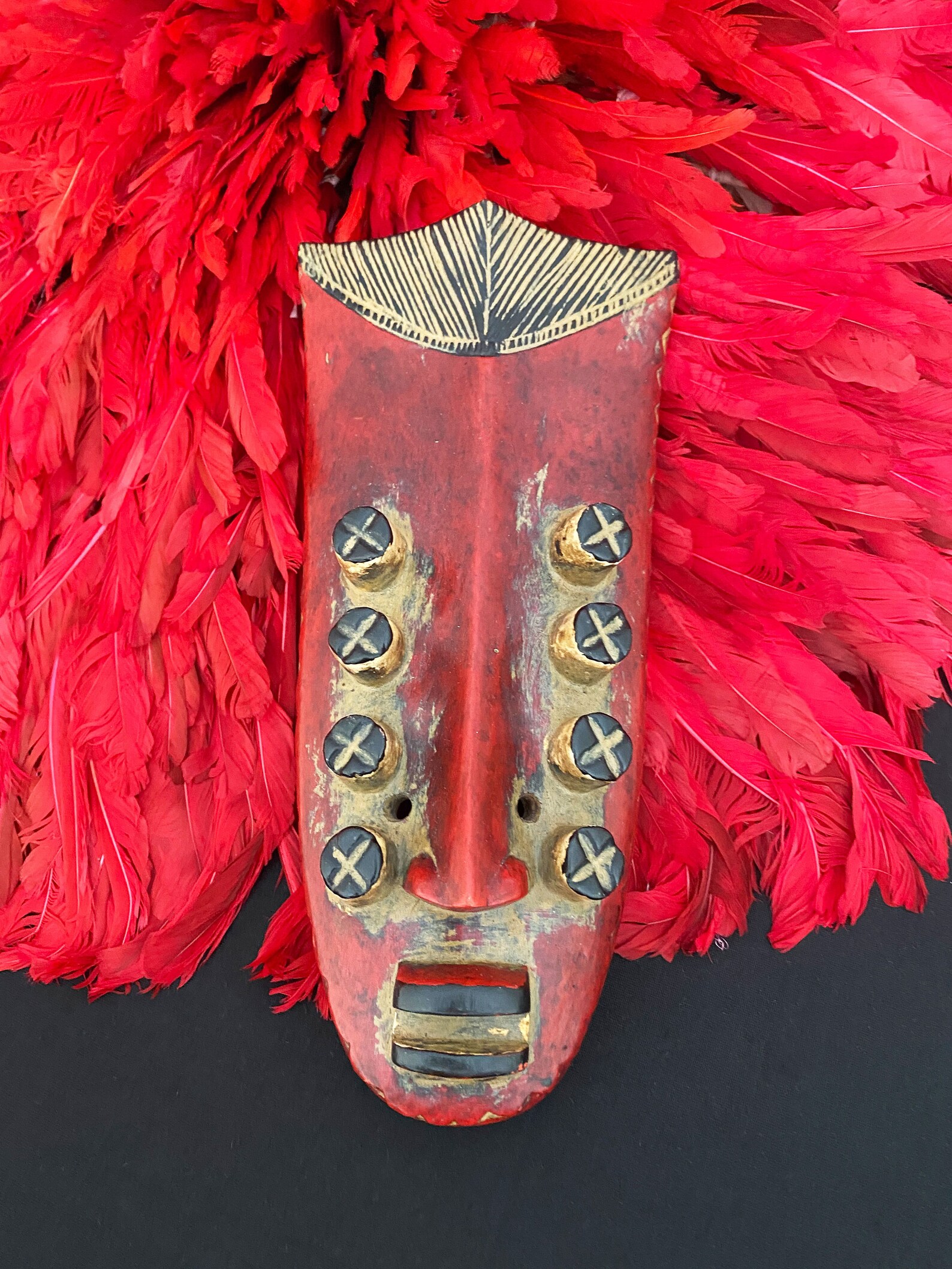 Grebo Polychrome Mask Ivory Coast. Akan Tribal Mask Krou | Etsy