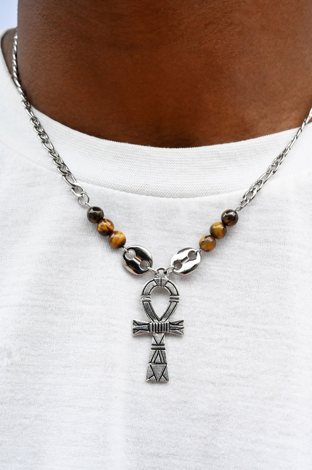 Ânkh Necklace for Men. Necklace Symbol Life. Necklace Symbol - Etsy