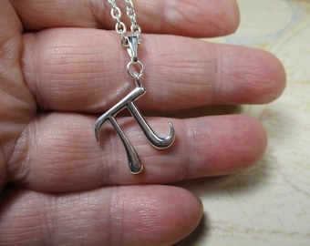 Pi Math Necklace Initial Necklace Personalized Necklace - Etsy