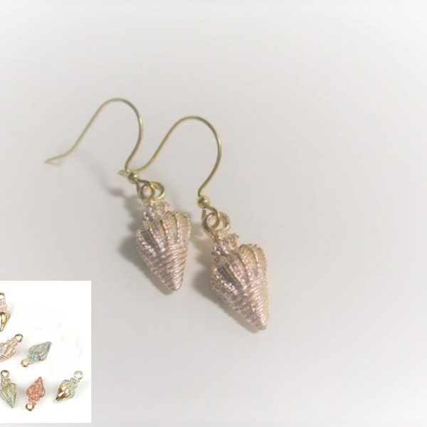 Conch Shell Earrings - Etsy