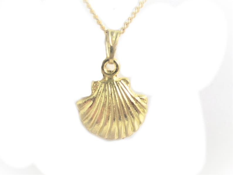 Golden Clam Shell Necklace - Etsy