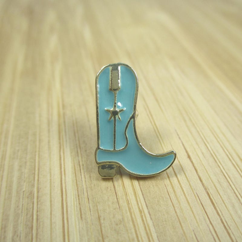 Cowboy Enamel Pin - Etsy