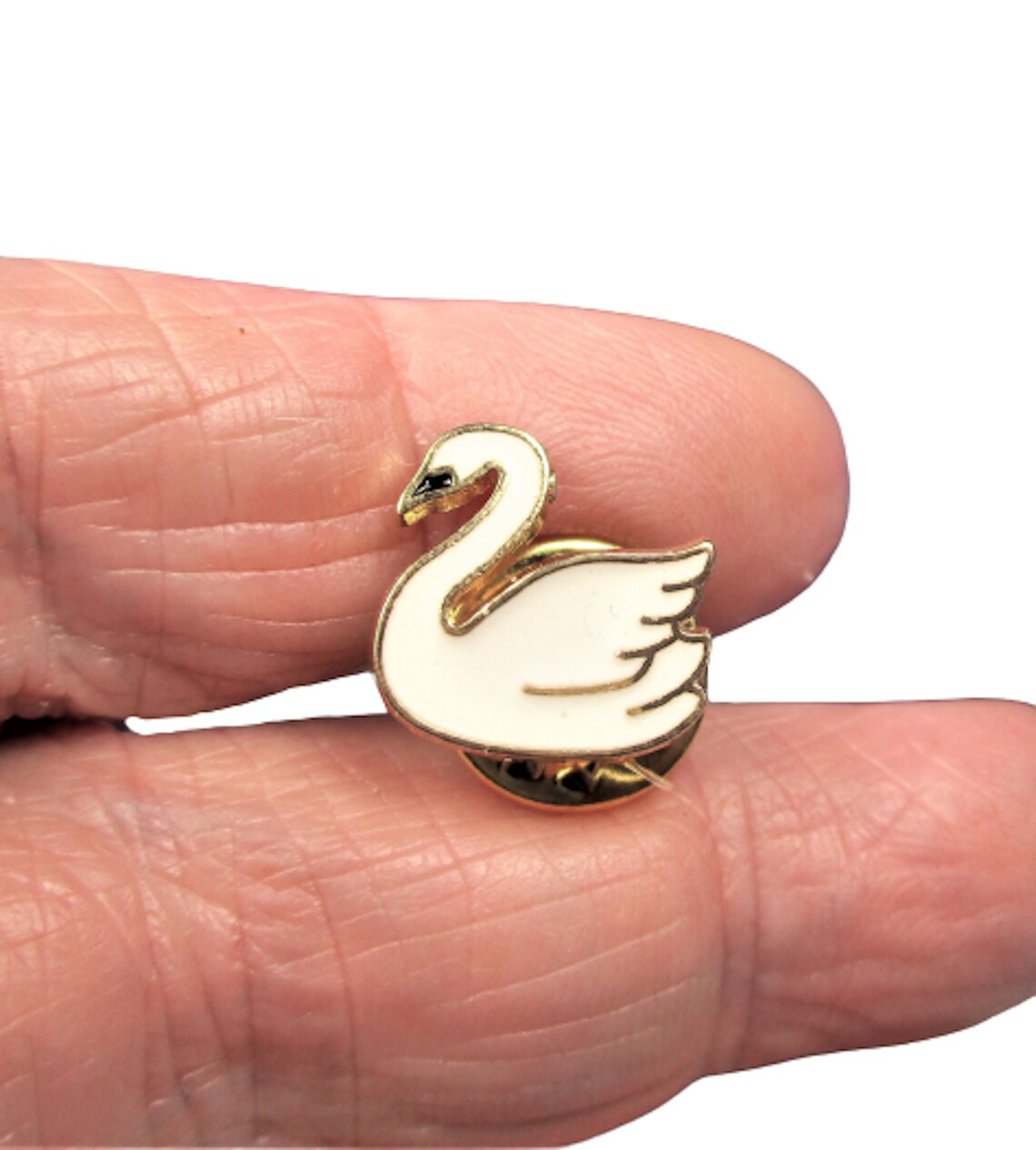 Enamel Swan Pin**white or Black - Etsy
