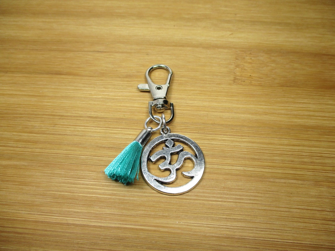Om Symbol Keychain With Tassel - Etsy