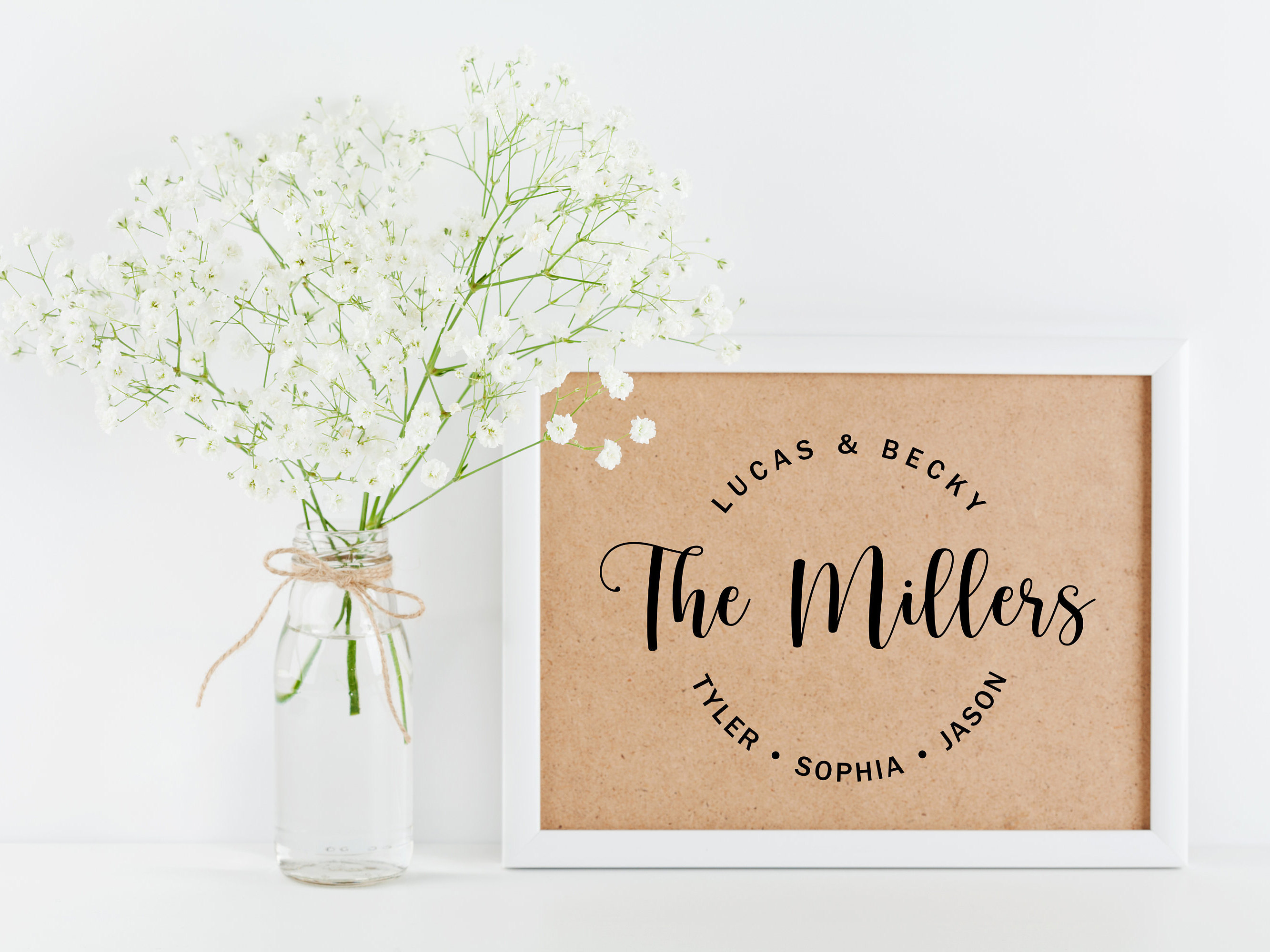 Family Name Logo With Last Name, Parent's First Names, and Kid's Names ...