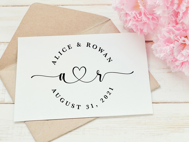 Wedding Logo Design With Bride and Groom's Names - Etsy