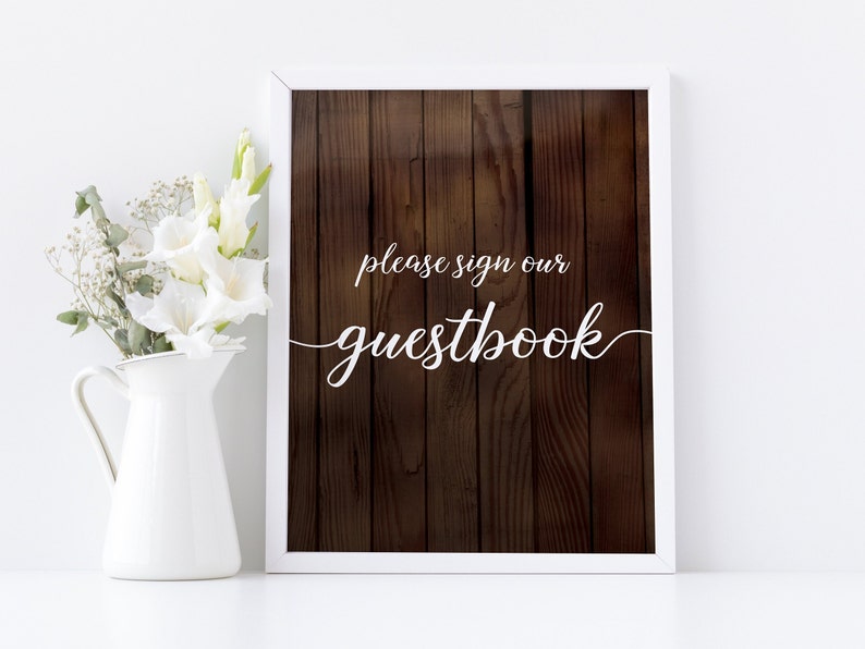 6 Rustic Wedding Sign Template Bundle: Cards & Gifts - Etsy