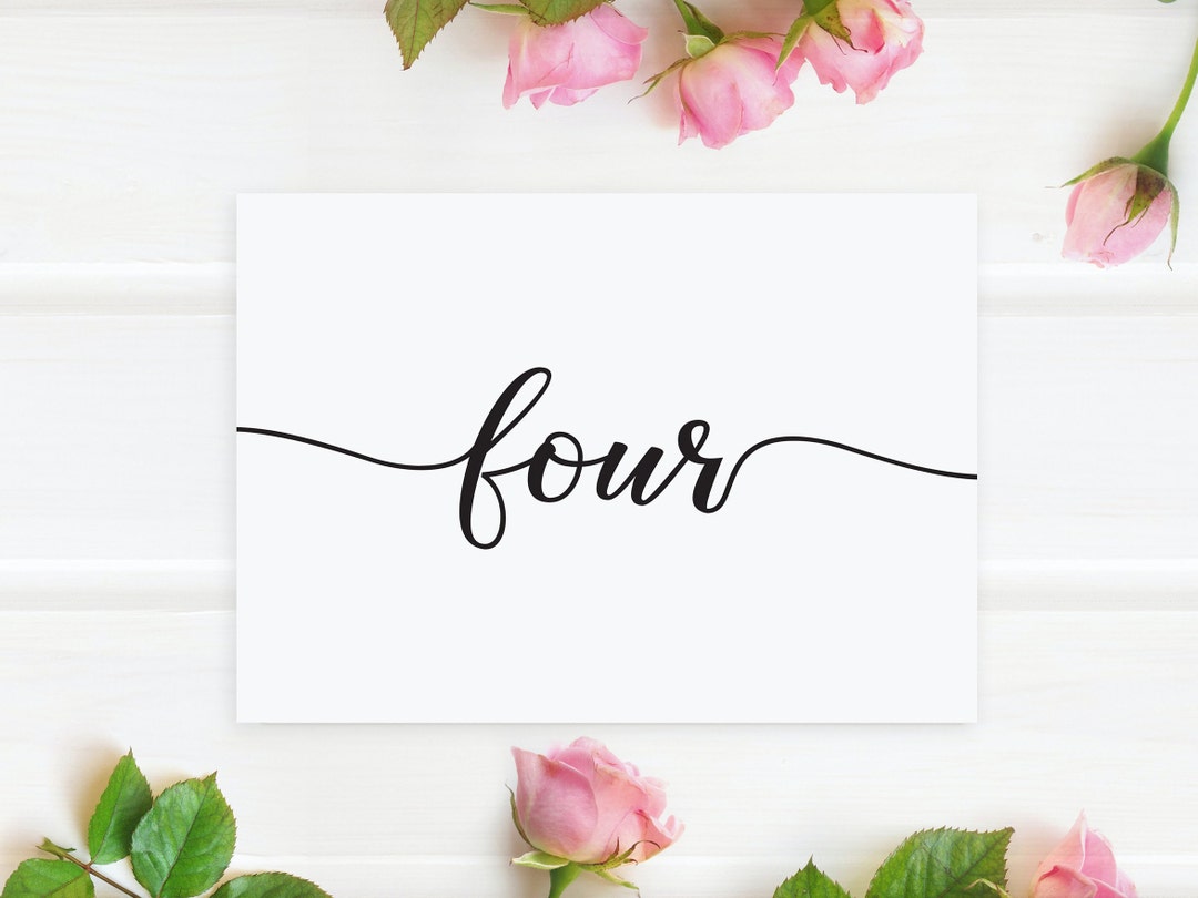 Table Numbers, Printable Template for Wedding, Numbers 1-30, Sizes 6x4 ...