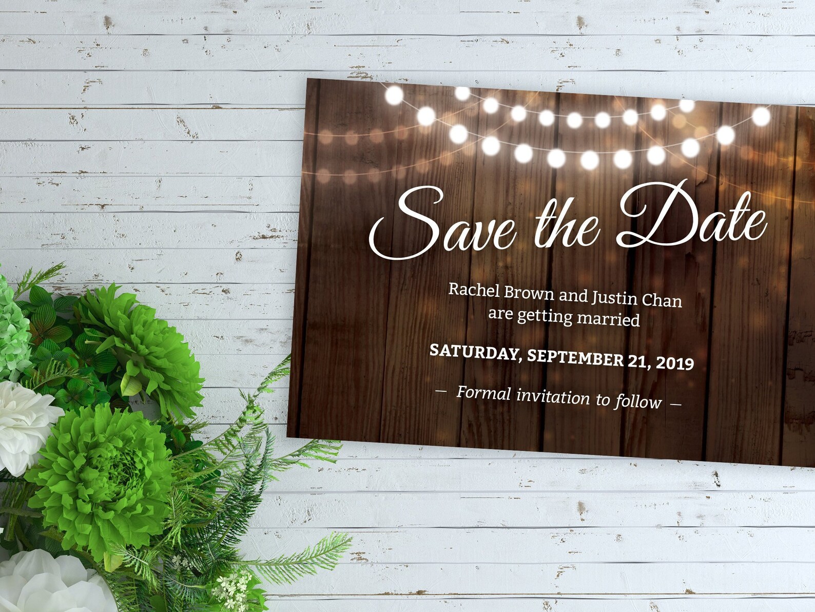 Rustic Save the Date Template, Printable Save the Date Postcard, Hold the Date Card, Digital ...