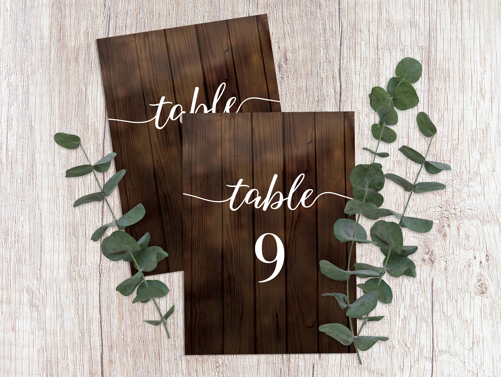 Rustic Table Numbers With Wood Texture, Printable Template for Wedding ...