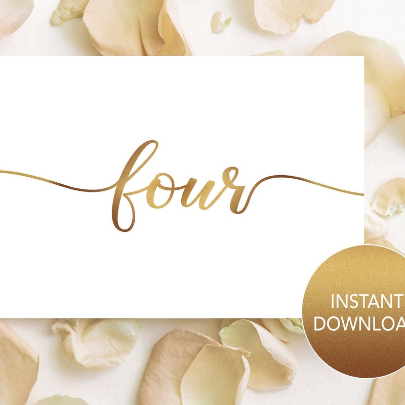 Gold Table Numbers - Etsy