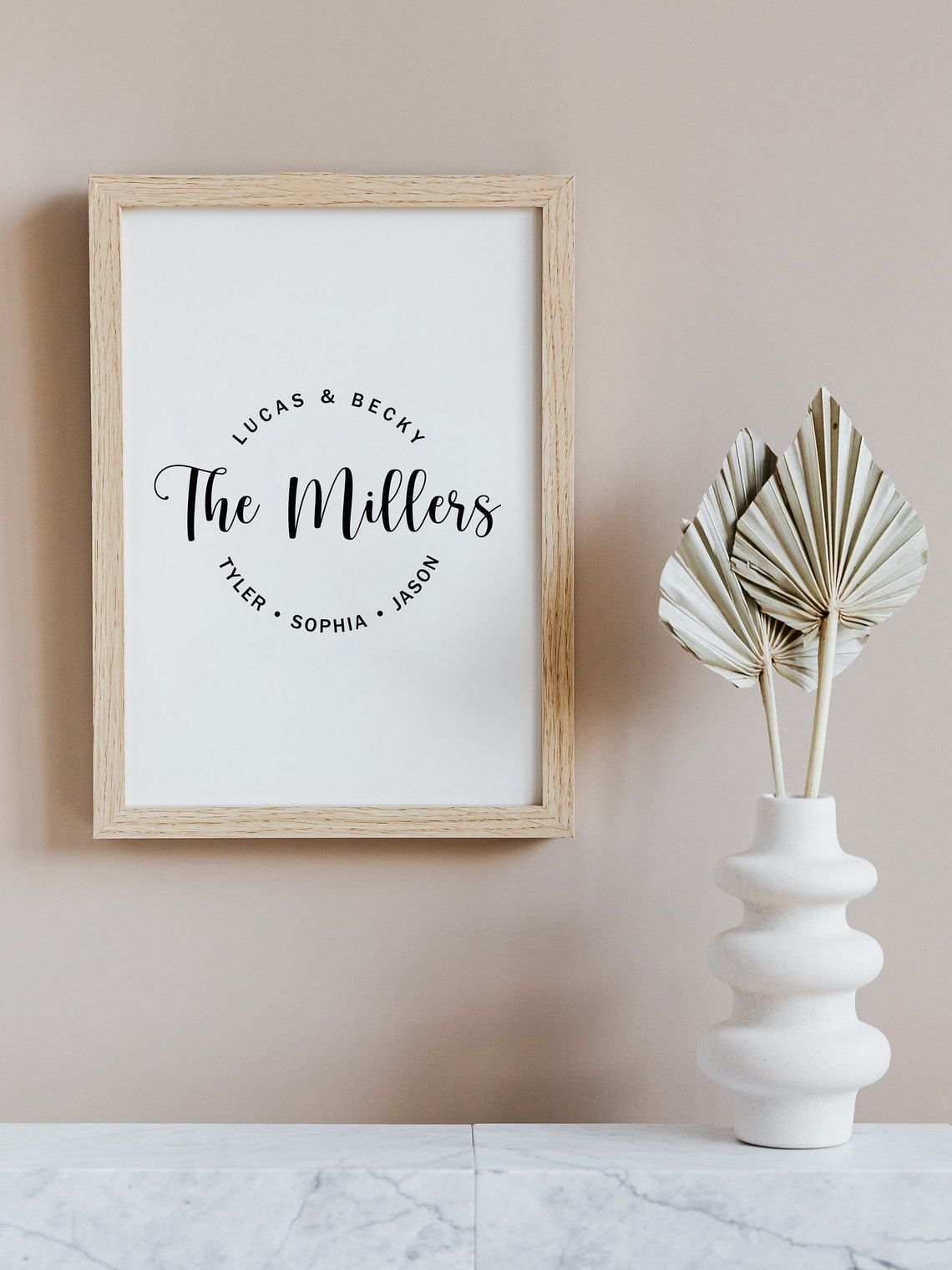 Family Name Logo With Last Name, Parent's First Names, and Kid's Names ...