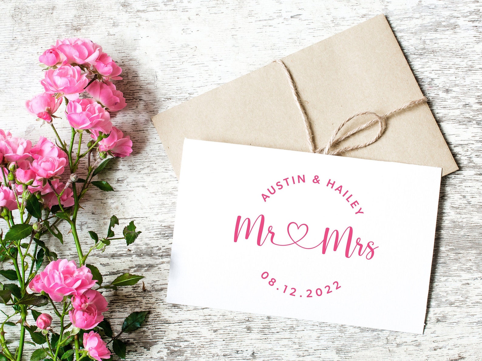 Wedding Logo Design With Bride and Groom's Names Heart - Etsy