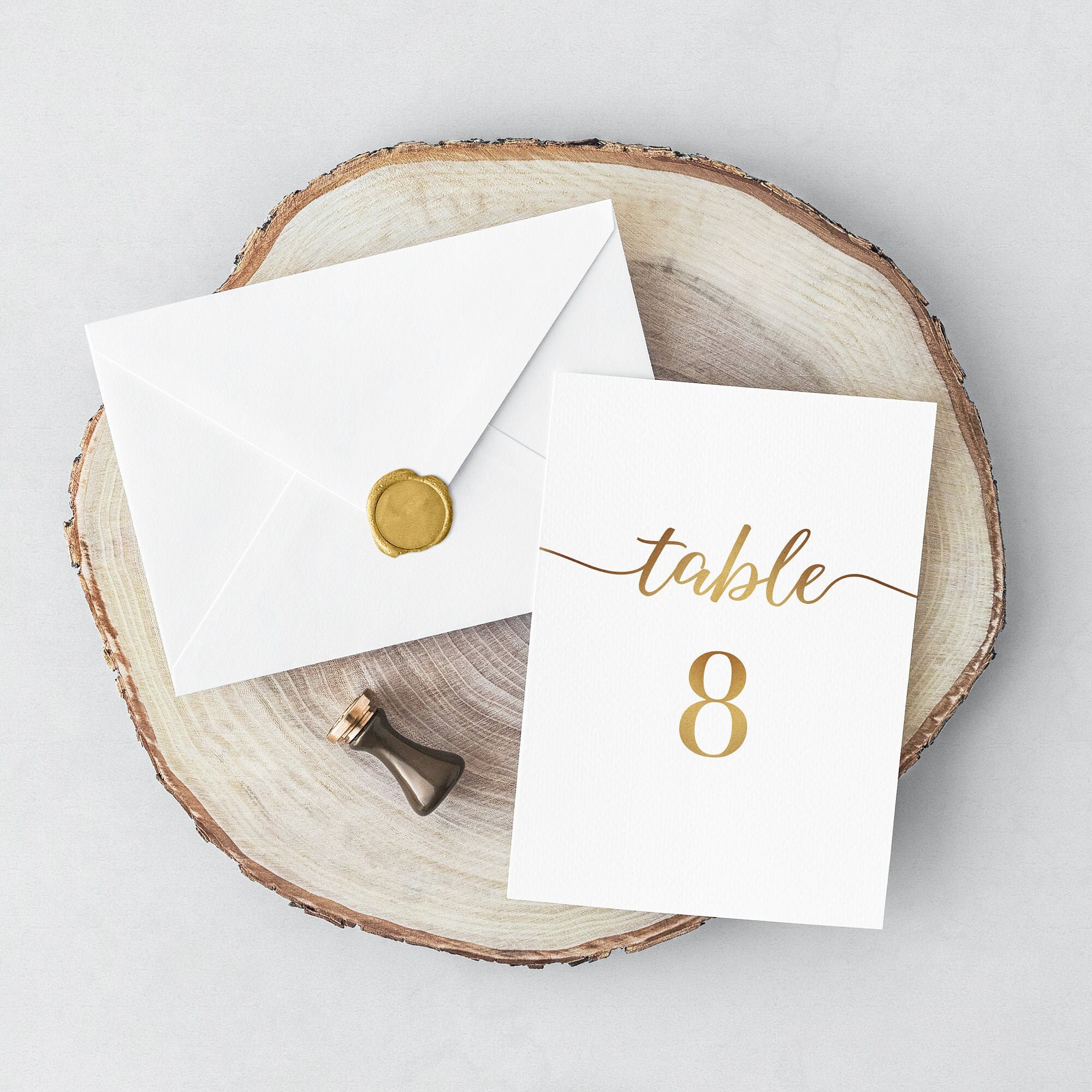 Gold Table Numbers, Printable Numbers Template for Wedding, Gold and ...