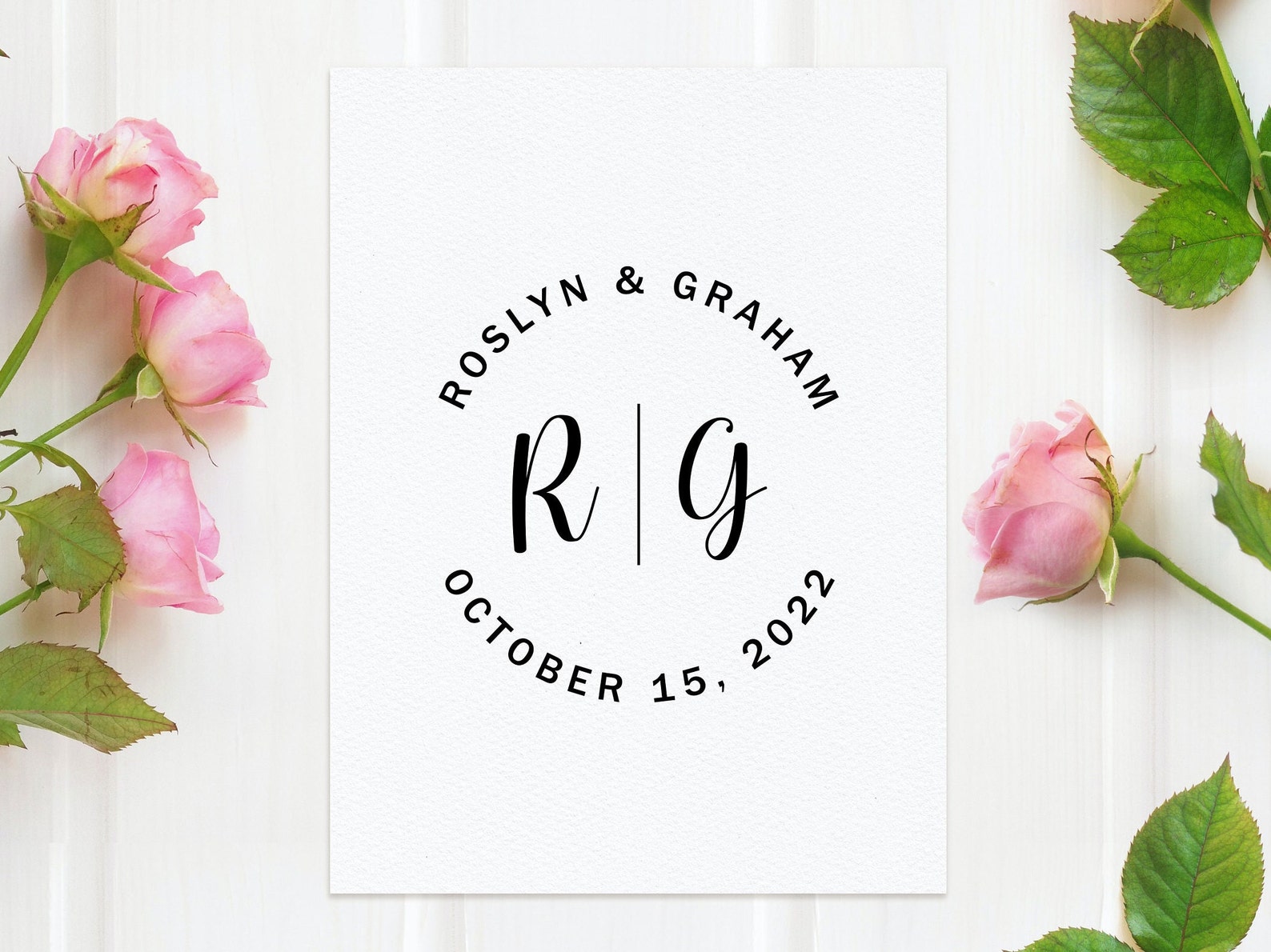 Wedding Logo Design With Bride and Groom's Names, Wedding Date, and ...