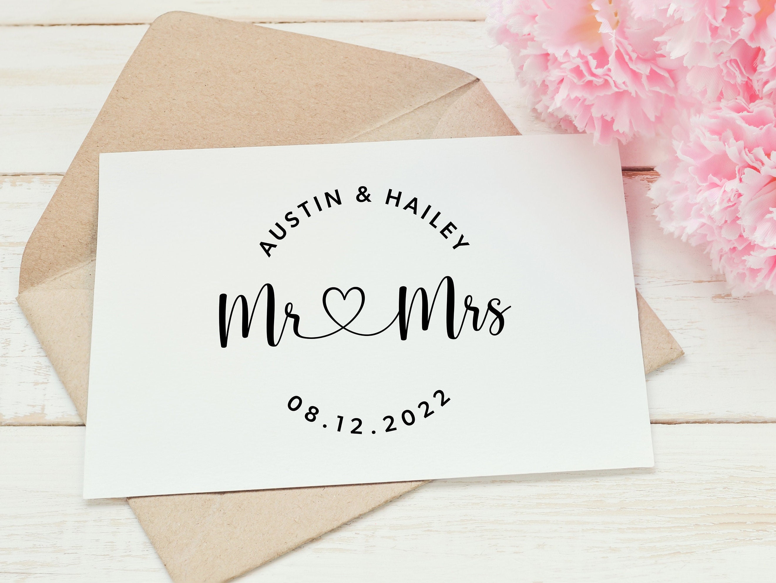Wedding Logo Design With Bride and Groom's Names Heart - Etsy