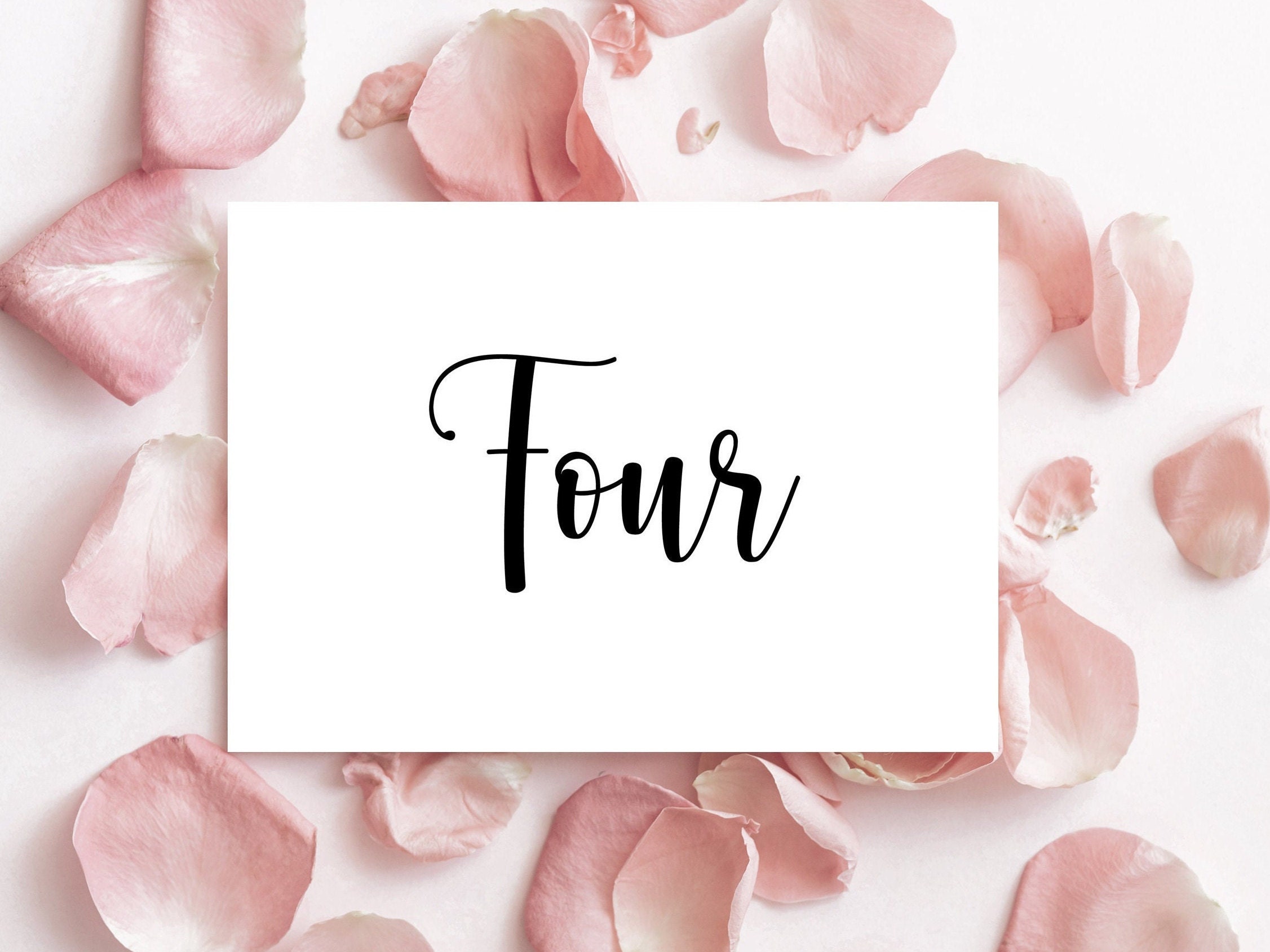 Table Numbers, Printable Template for Wedding, Black and White ...