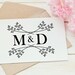Wedding Logo Design With Floral and Greenery Details, Rustic Wedding ...