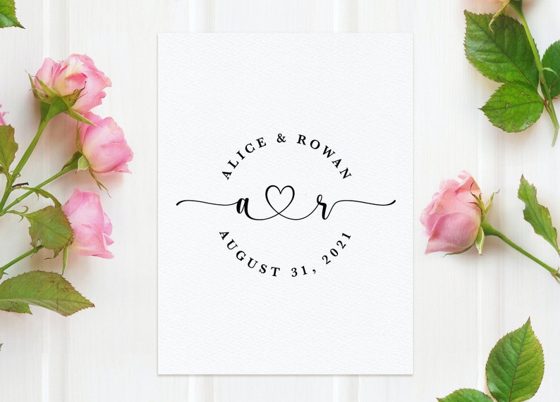 Wedding Logo Design With Bride and Groom's Names - Etsy
