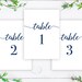 Navy Blue Table Numbers, Printable Numbers Template for Wedding ...
