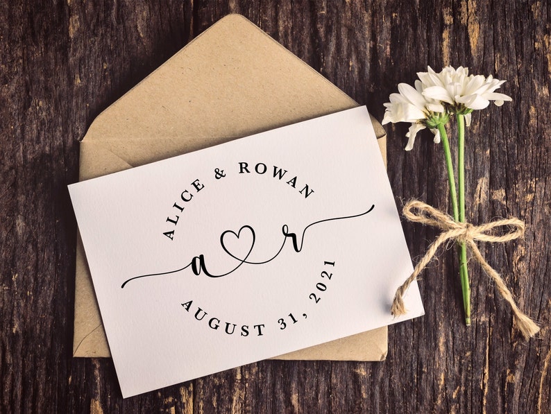 Wedding Logo Design With Bride and Groom's Names - Etsy