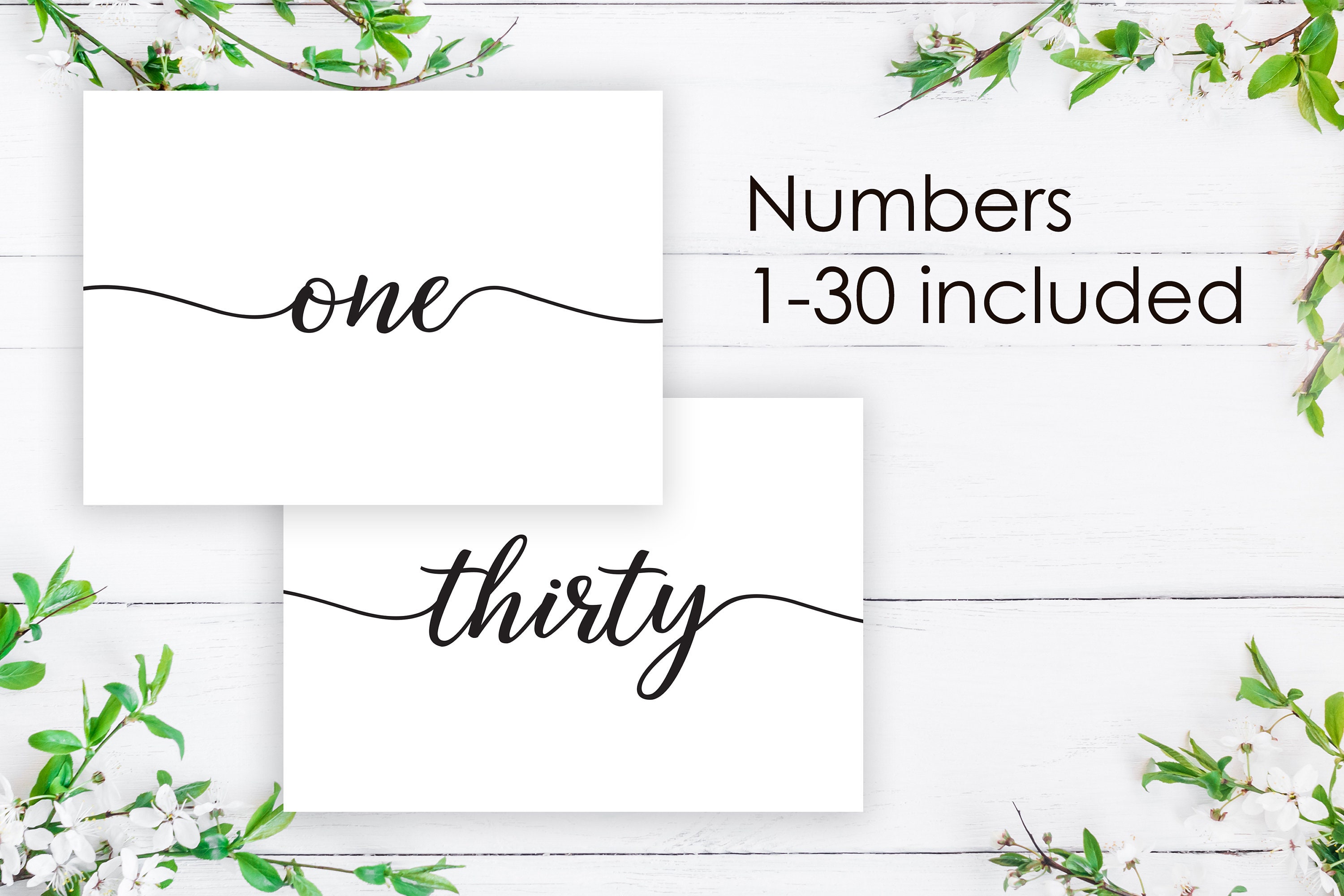 Table Numbers, Printable Template for Wedding, Numbers 1-30, Sizes 6x4 ...