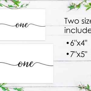 Table Numbers, Printable Template for Wedding, Numbers 1-30, Sizes 6x4 ...