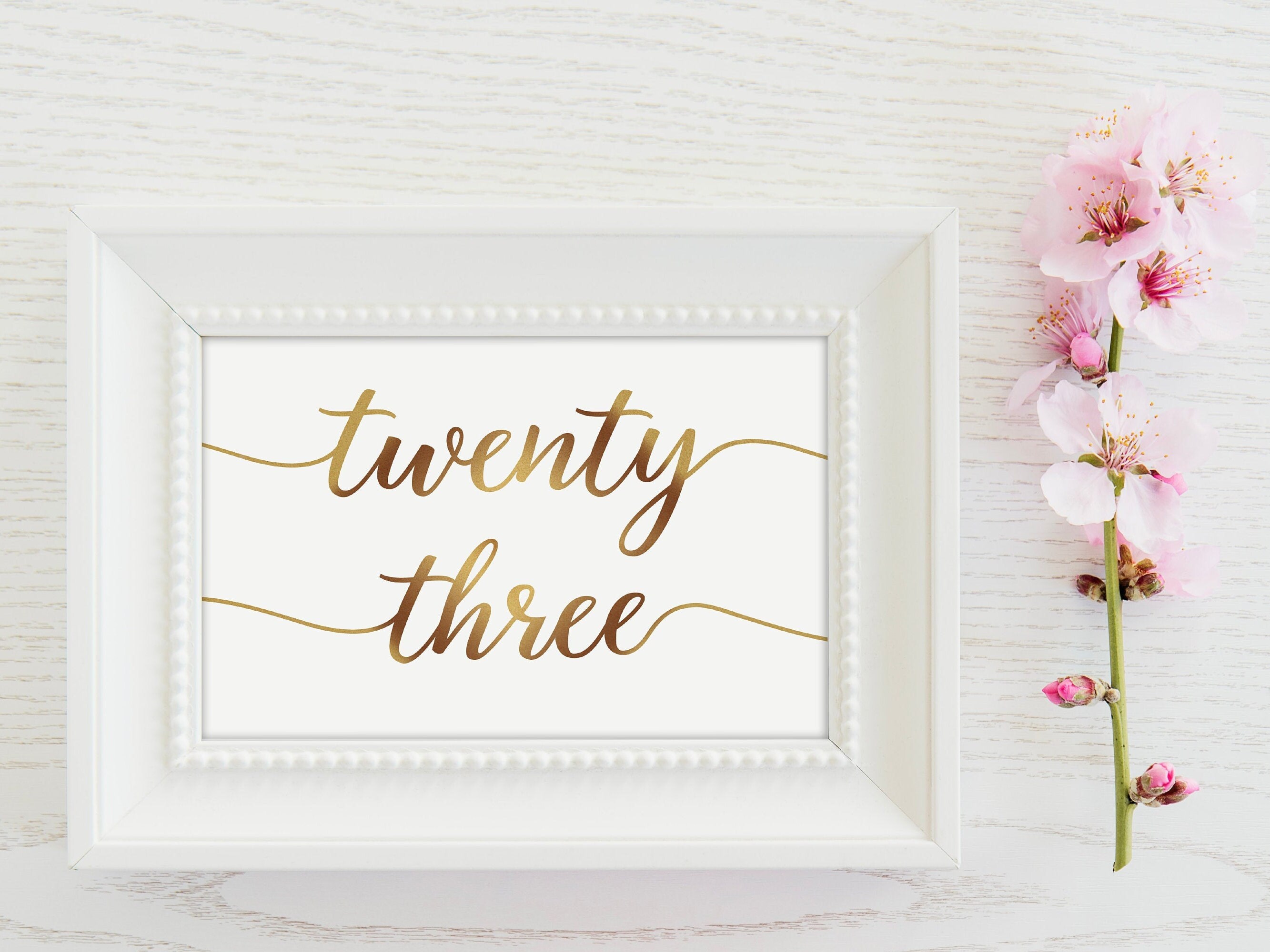 Gold Table Numbers, Printable Template for Wedding, Numbers 1-30, Sizes ...