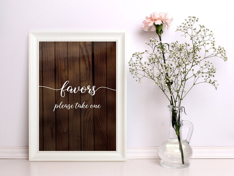 6 Rustic Wedding Sign Template Bundle: Cards & Gifts - Etsy