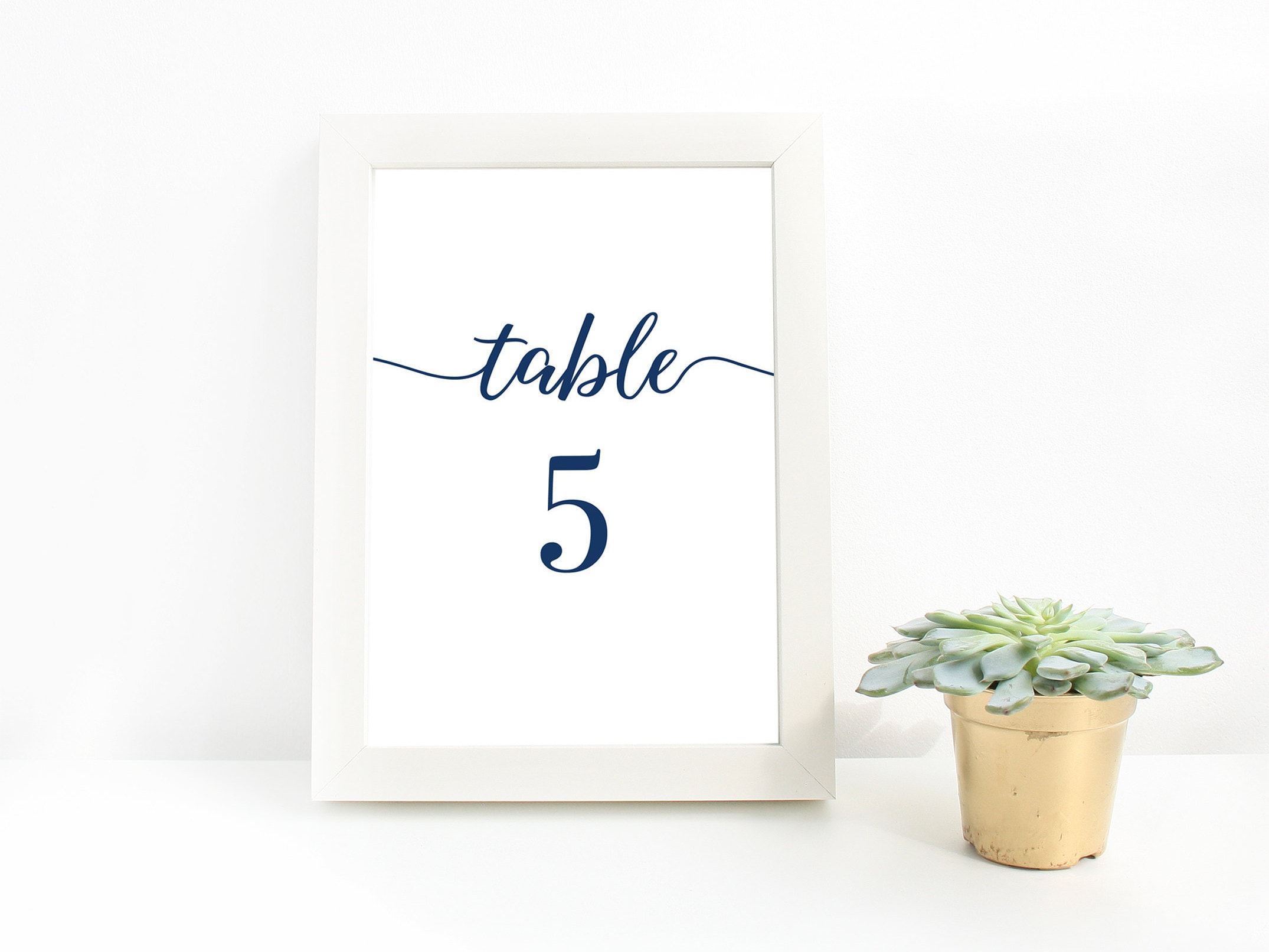 Navy Blue Table Numbers Printable Numbers Template for | Etsy