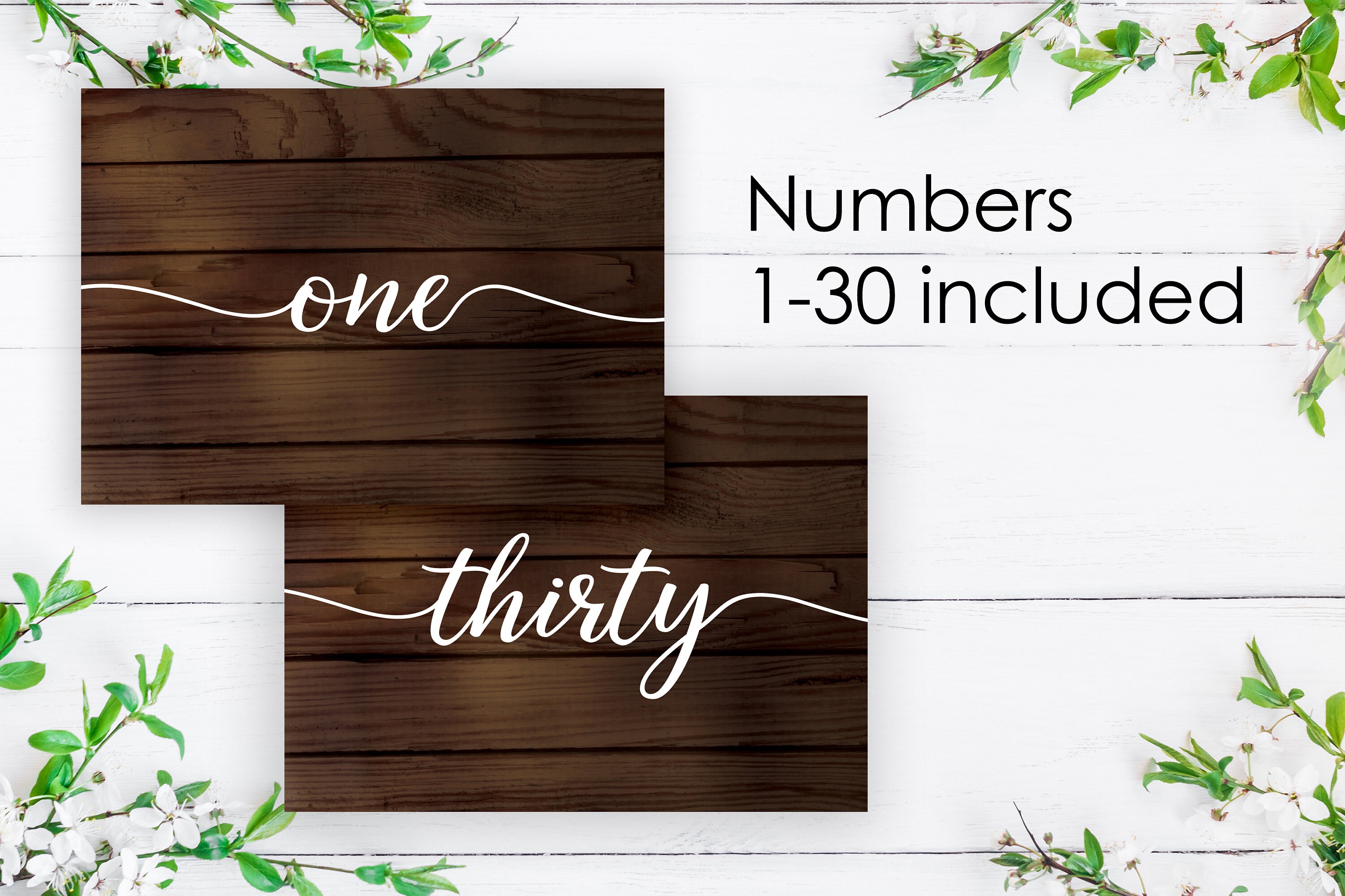 Rustic Table Numbers With Wood Texture, Printable Template for Wedding ...