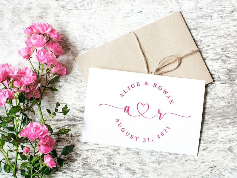 Wedding Logo Design With Bride and Groom's Names - Etsy