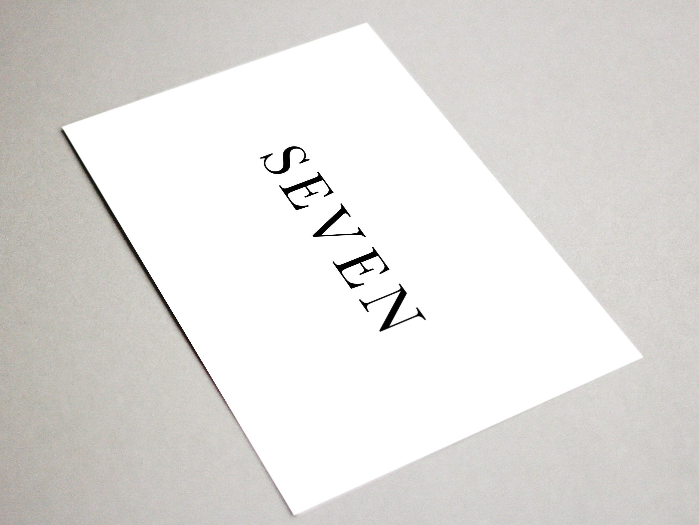 Table Numbers, Modern and Minimalist Black and White Numbers ...