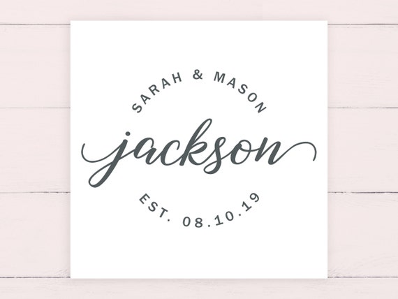 Wedding Logo Design With Last Name Established Date and - Etsy